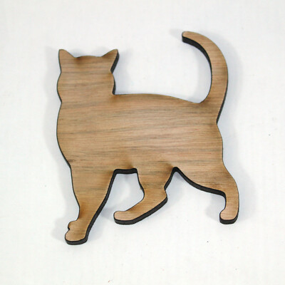 Cat 100mm laser cut plywood animal shapes for craft 5mm plywood | eBay UK
