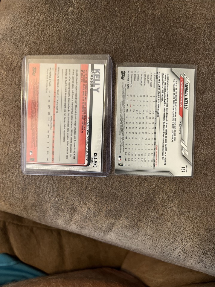 2019 Topps Chrome Update Merrill Kelly Rookie Auto Card Diamondbacks ...