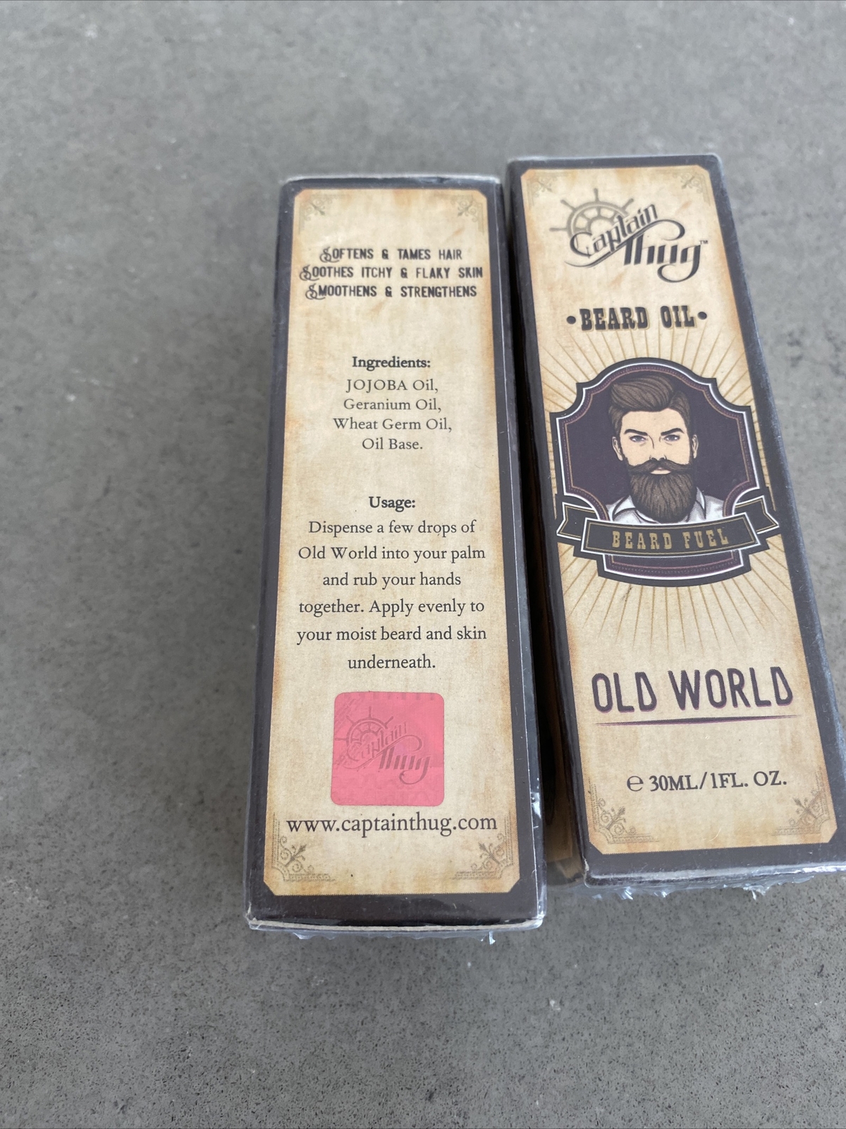 2 Pk Captain Thug Beard Oil OLD WORLD 1oz Each | New W/ Fast Shipping ...
