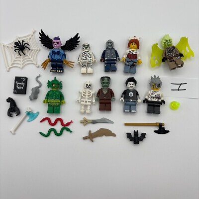LEGO Halloween Monster minifig lot Frankenstein Zombie Mummy Skeleton ...