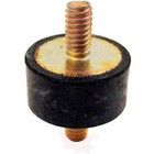 Vibration Mount 2 Threaded Studs 1.00"" Dia 1.00""H 1/4-20 Thread J.W ...