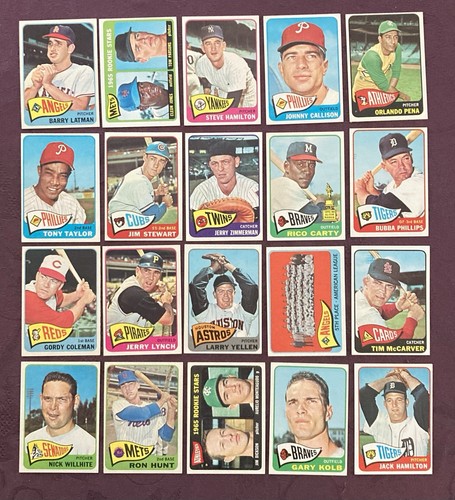 1965 Topps Baseball Lot of 55 All 3rd Series High Grade EX-EXMINT Stars ...