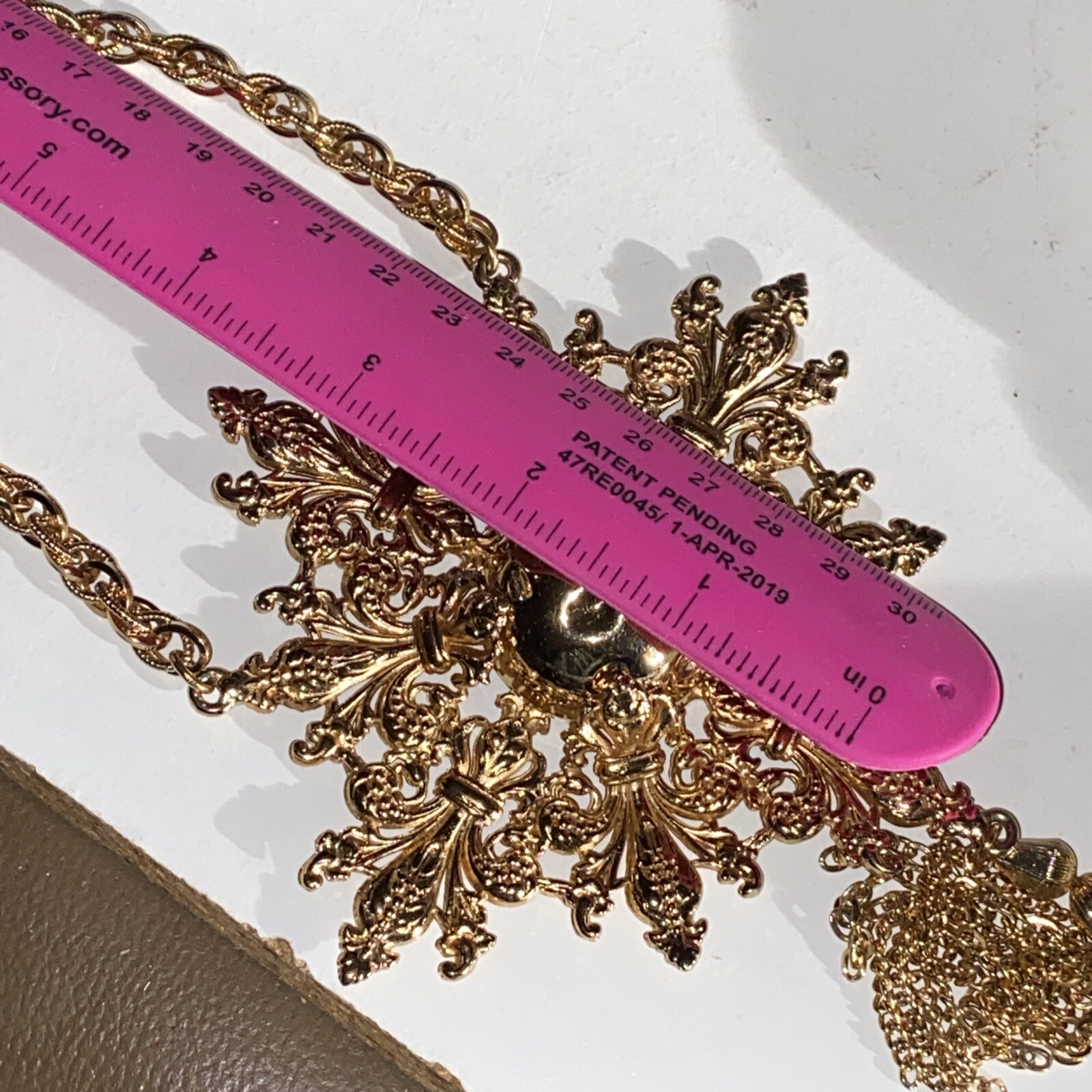 VTG. NAPIER FRENCH FLUER DI LIS MEDALLION PENDANT HAU… - Gem