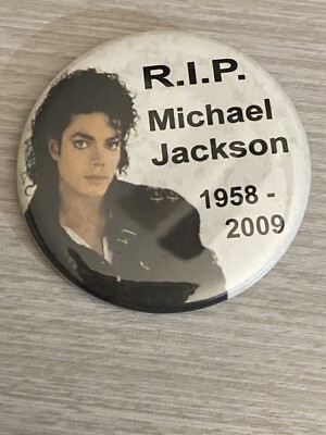 Michael Jackson Button Pin R. I. P. Michael Jackson 1958-2009 | eBay