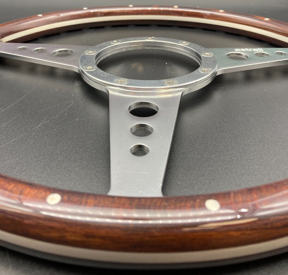 14" Inch Monza Classic Steering Wheel Wood Rim Astrali Fits Moto Lita ...