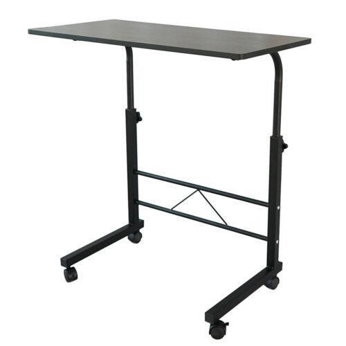 Laptop Rolling Desk Adjustable Height Portable Caster Cart Bed Side ...
