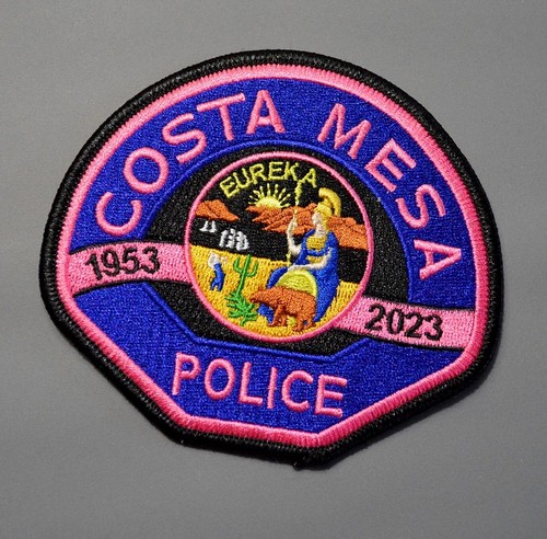 Costa Mesa Police 70th Anniversary Pink Patch ++ Breast Cancer ...