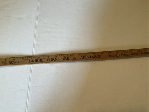 Vintage Advertising Wood Yardstick Gribik Furniture Ford City Pre Area ...
