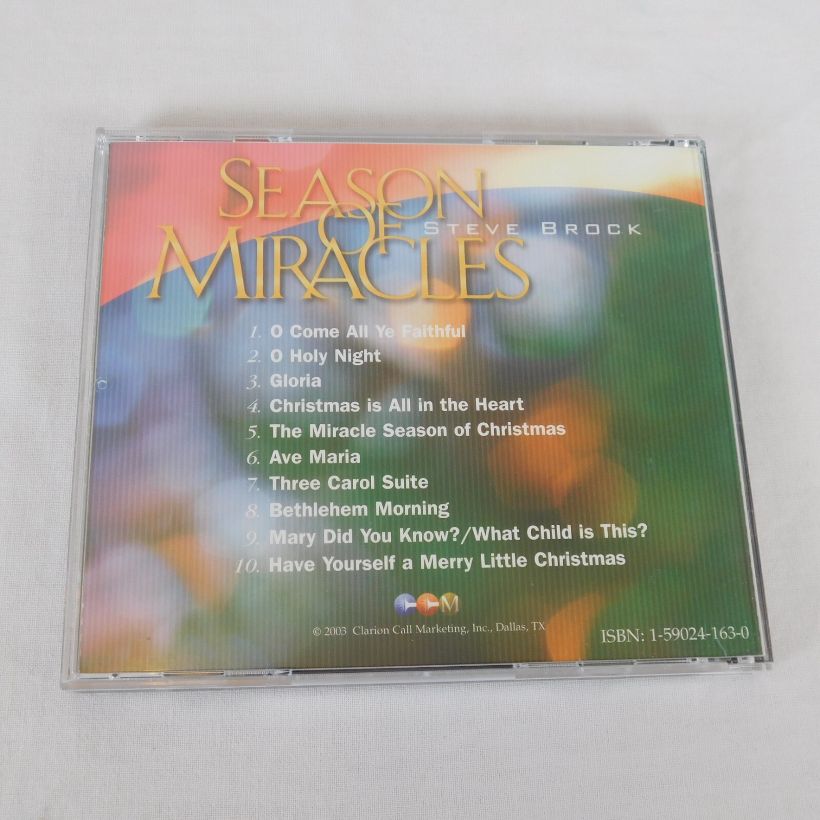 Steve Brock Season of Miracles CD 2003 Christmas Carols Songs Hymns ...