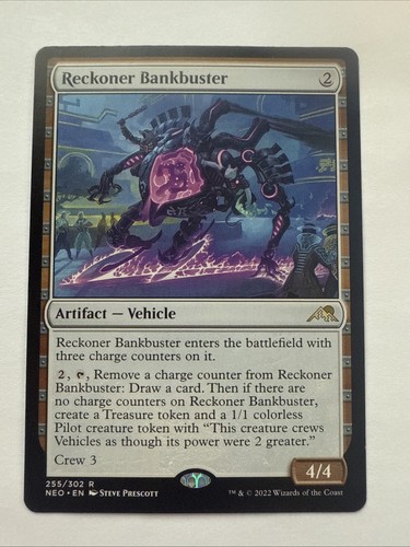 MTG Magic the Gathering Reckoner Bankbuster (255/604) Kamigawa Neon ...