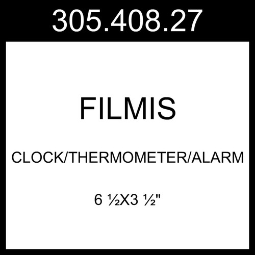 IKEA FILMIS Clock/thermometer/alarm Low-voltage/black 6 ½x3 ½" 305.408. ...