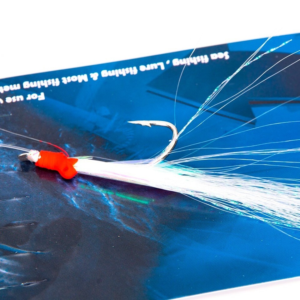5pcs Feather Herring Bait String Hooks Sabiki Soft-Fishing Lure Rigs ...