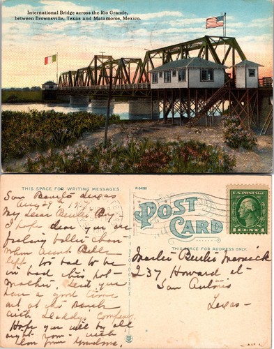International Bridge Rio Grande Brownsville Texas to Matamoros Mexico ...