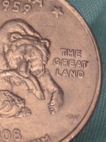 2008 P Alaska quarter Rim Error Rev Letter Errors | eBay
