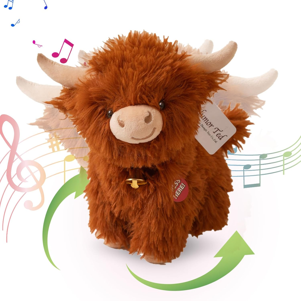 Crazy Dancing and Singing Funny Highland Cow Stuffed Animals ...