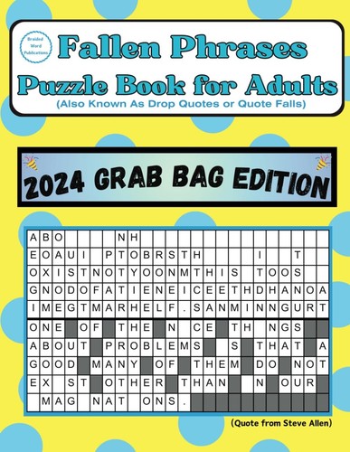 Fallen Phrases Puzzle Book for Adults (Also Known as Drop Quotes or ...