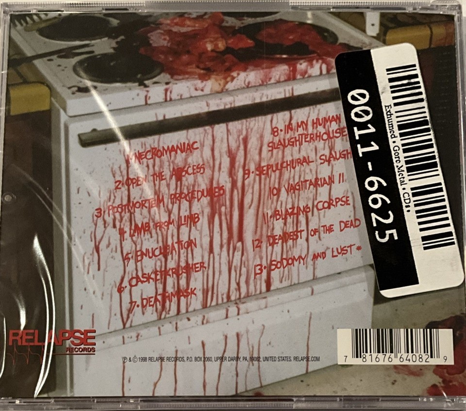Exhumed - Gore Metal CD 2021 Relapse Records – RR 6408-2 [New ...