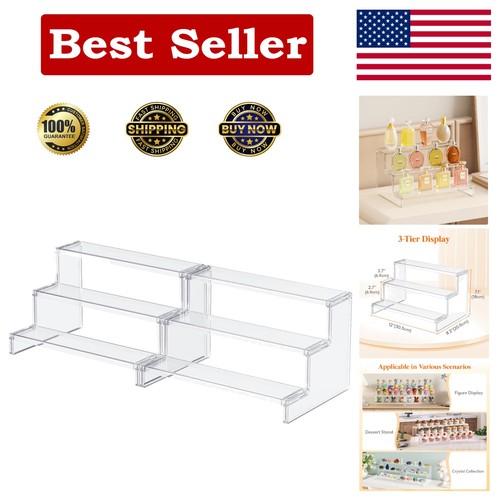 Modern 12 Inch 3-Tier Display Stand - Clear Plastic for Perfume ...