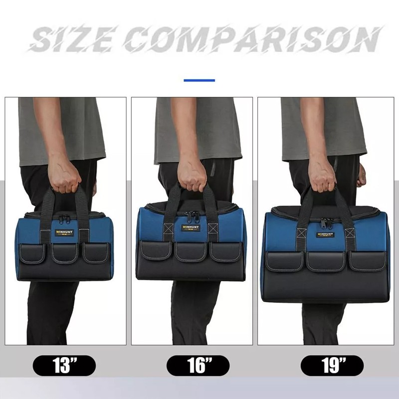 17/19in Portable Multifunctional Tool Bag Heavy Duty Storage Case with ...