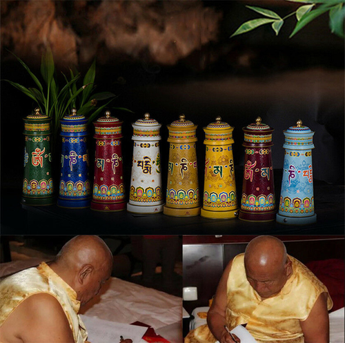 TEMPLE SIZE! BLESSED 11" ELECTRONIC TURNING WHEEL: HEALING SUTRA ...