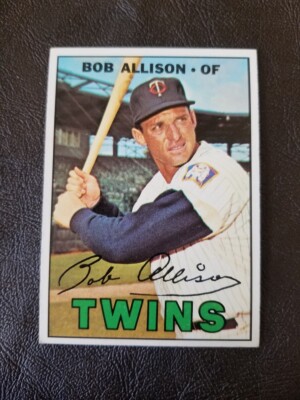 BOB ALLISON 1967 TOPPS BASEBALL CARD #194 MINNESOTA TWINS | eBay