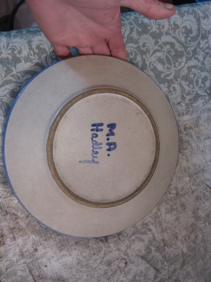 M.A. Hadley Pottery Hand Painted 9" COW Plate With Signature | eBay