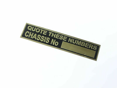 Universal Vintage Cars Brass Data Plate | eBay