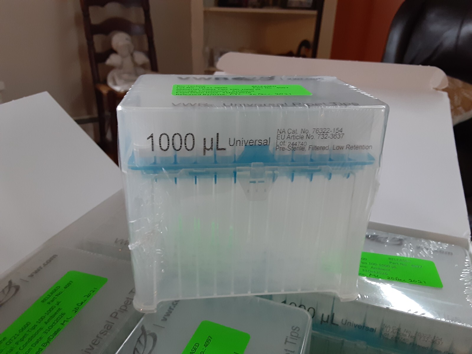 7 Box VWR 76322-154 1000µL Filtered Low Retention Universal Pipet Tips ...