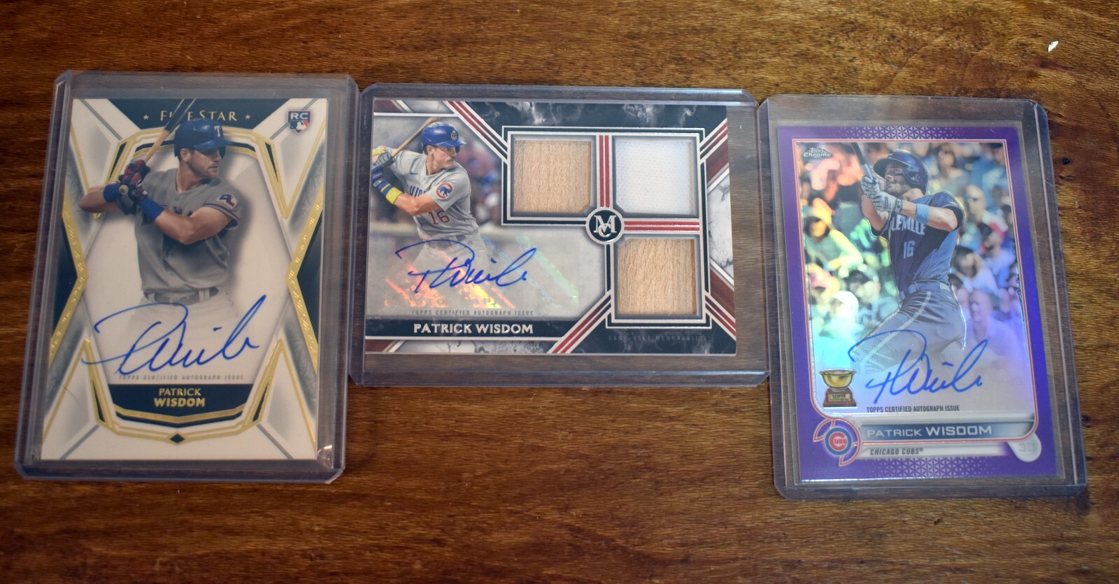Patrick Wisdom Lot of (3) Autograph Topps Baseball Cards Chicago Cubs ...