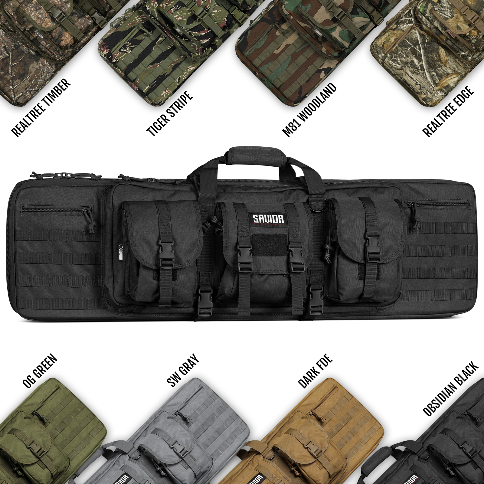 SAVIOR EQUIP Tactical Double Rifle Bag Gun Range Padded Soft Case 36 ...