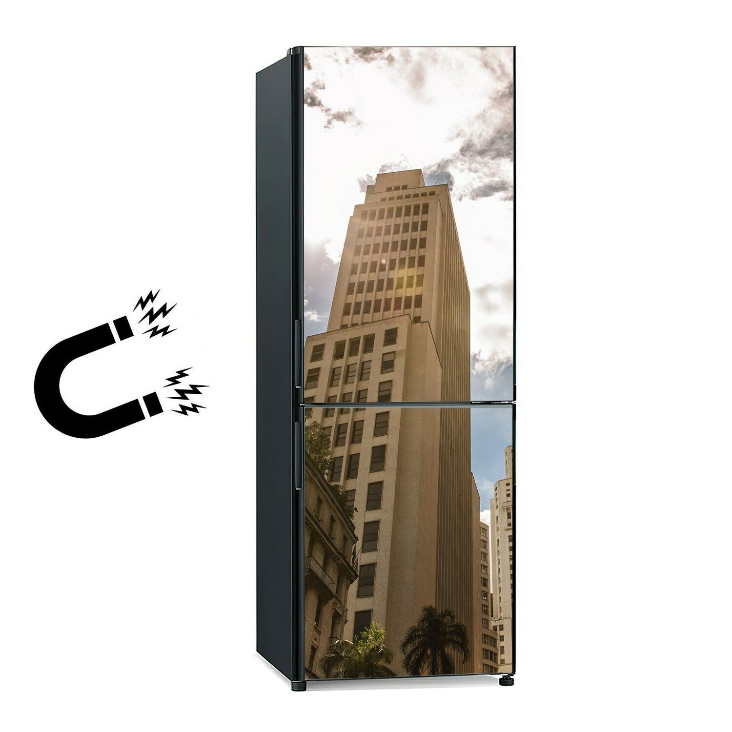 Magnetic Sticker Fridge Freezer Magnet Skyscrapers in Sao Paulo Brazil ...