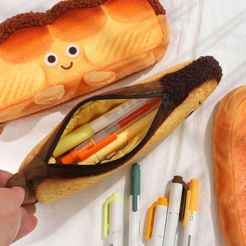 Mood Bread School Supplies Pencil Case Stationery Box Storage Bag Funny ...