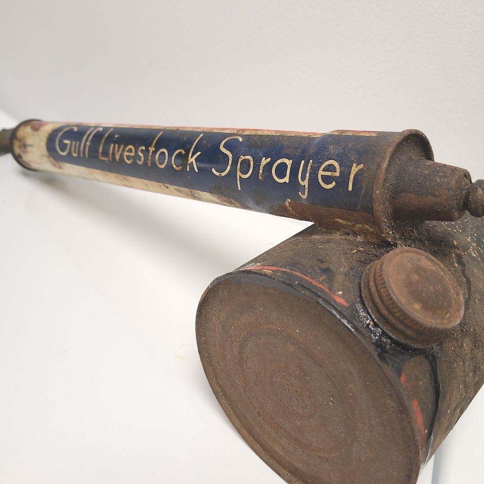 Vintage GULF Gulfspray Bug Sprayer Gas & Oil USA 32 OZ 17.5" L X 5" W ...