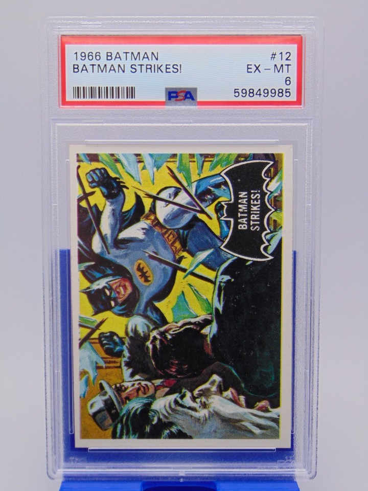 1966 DC Batman Black Bat Graded Card #12 Batman Strikes! vs Joker PSA ...