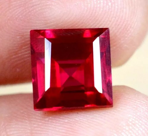 VVS Blood Red Ruby Square Cut Natural MOGOK EGL Certified 8.15 Ct Loose ...