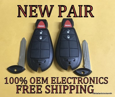 NEW PAIR REPLACEMENT DODGE CHRYSLER KEYLESS ENTRY REMOTE FOB FOBIK ...