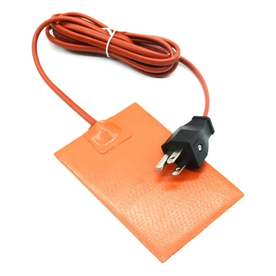 2x 120W Car Engine Oil Pan Sump Tank Heater Plate US Plug Silicone ...