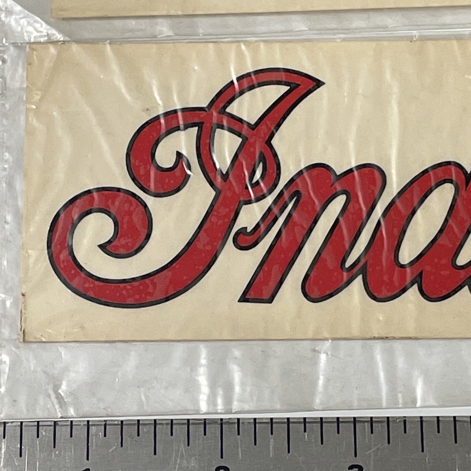 NOS 2 vintage Indian motorcycle tank badge sticker Script Logo Decal ...