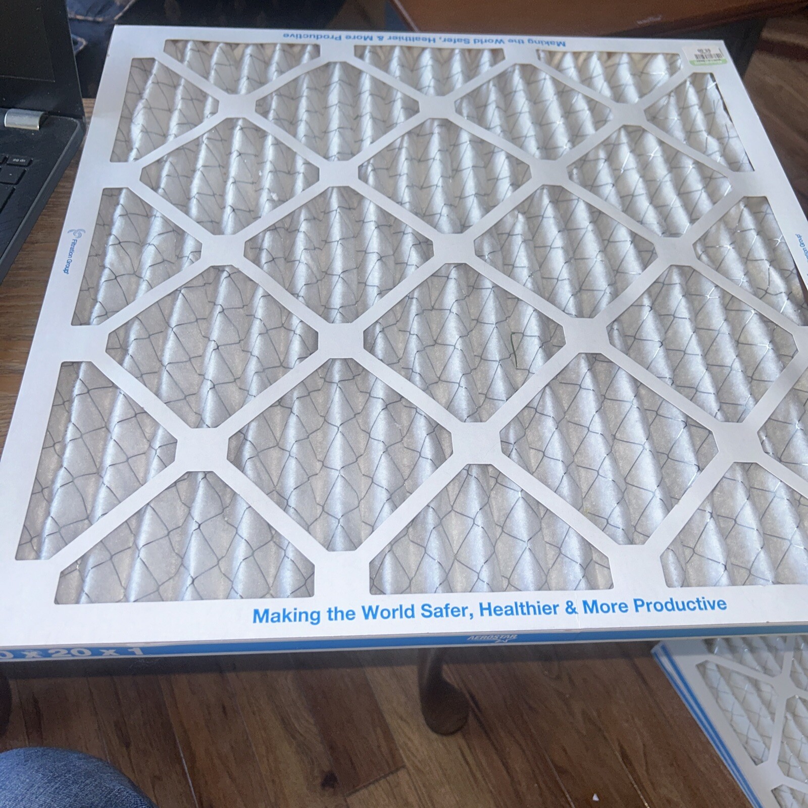 Aerostar 20x20x1 MERV 6 Pleated Air Filter, AC Furnace Air Filter, 3 ...