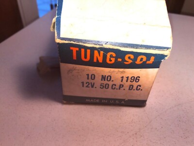 9 Vintage NOS Tung-Sol Auto Lamp Bulbs No 1196 12V 50 C.P. D.C. | eBay