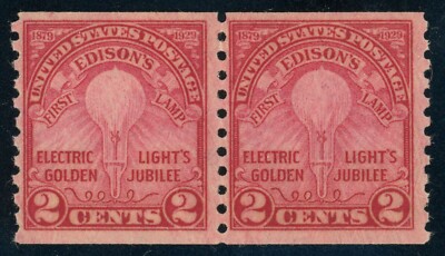 US Stamp #656 Edison Lights 2c - Coil Pair - MNH - CV $45.00 | eBay