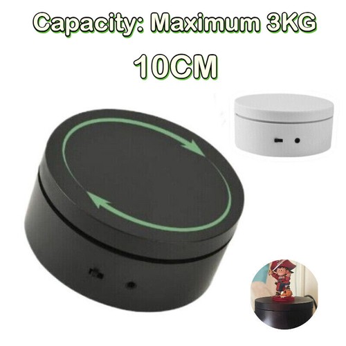 10CM Mini Electric Turntable Display Stand Jewelry Photography Rotating ...
