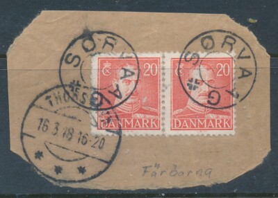 Denmark Scott 282/AFA 276, 20ø Red Chr. X, F-VF U SØRVAAG Uds. Star ...