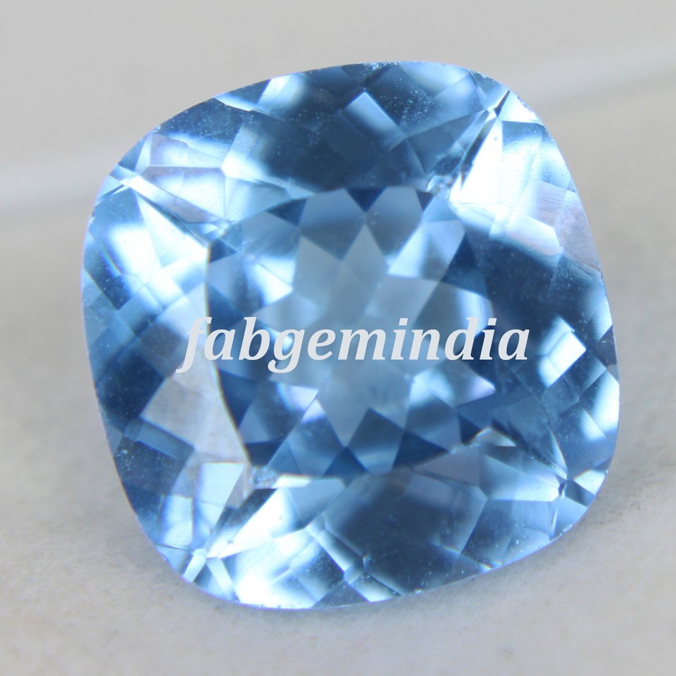 Huge Blue Color Loose Gemstones Cushion Cut Certified 7+ Ct Natural ...