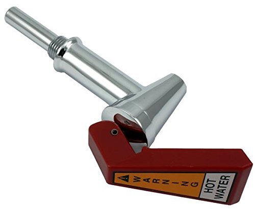 Bunn 29075.0000 Hot Water Faucet Red Handle Chrome Shank W/Hose Fitting ...