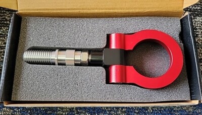 Benen Industries threaded screw in folding Tow Hook Red CAR0420 NEW | eBay