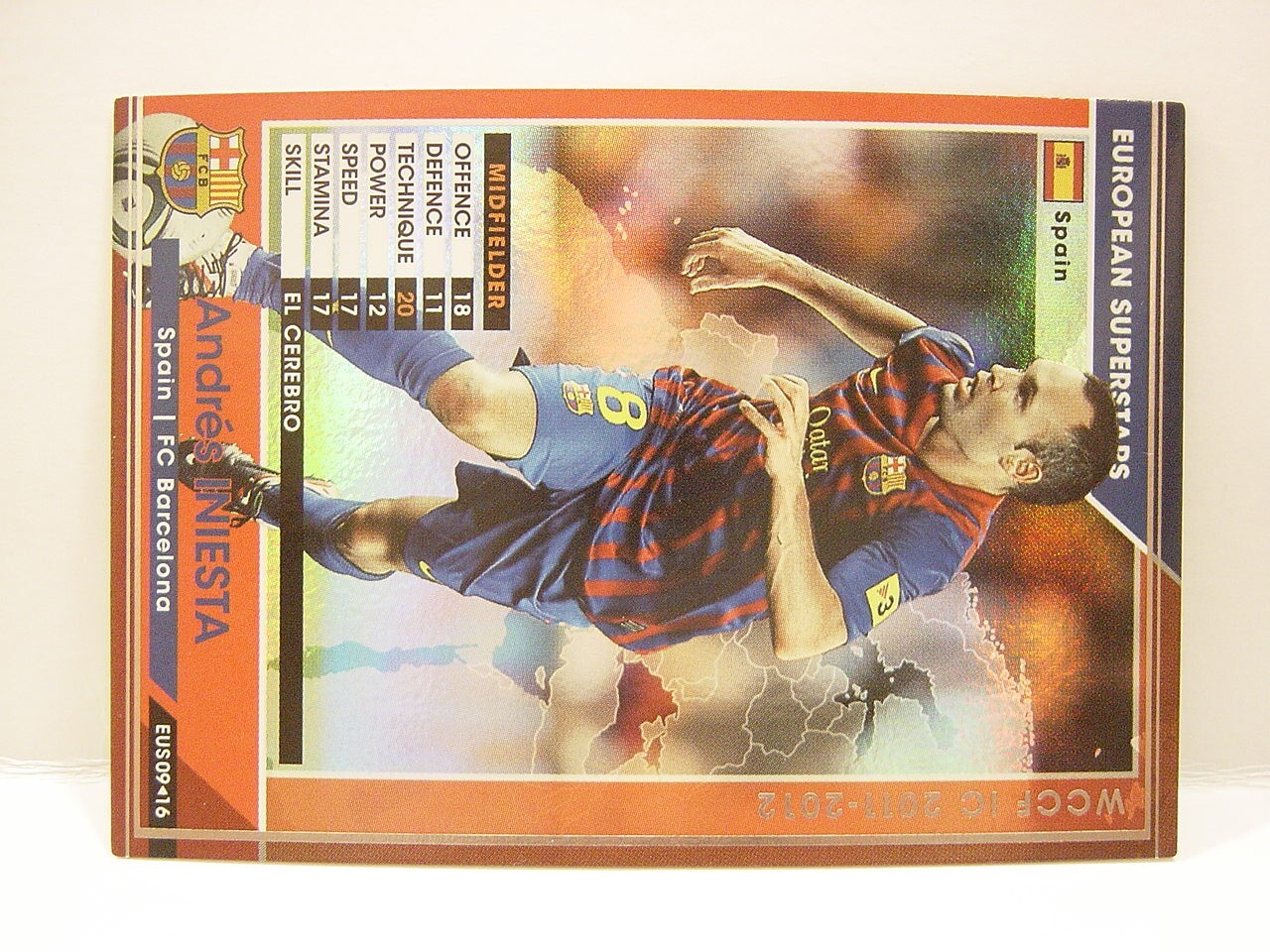 Panini WCCF 2011-12 EUS Andrés Iniesta 1984 Spain No.8 FC Barcelona ...