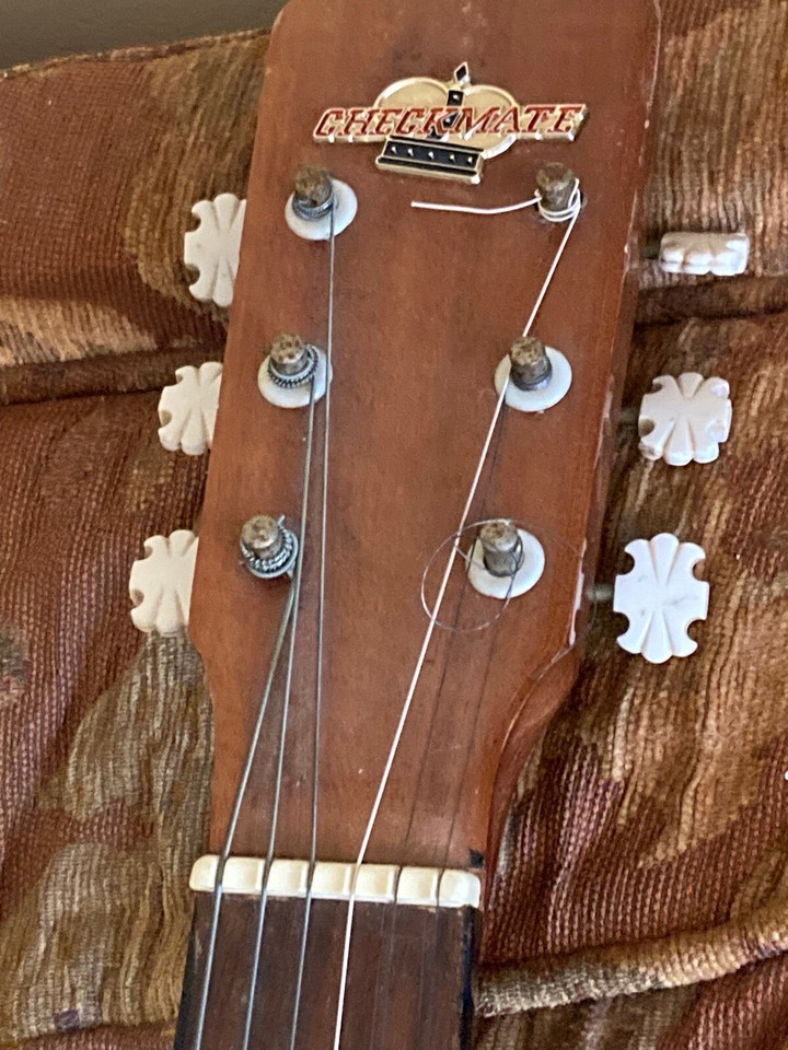 CHECKMATE BY TEISCO RARE DAMASCUS WOOD PATTERN VINTAGE GUITAR JAPAN ...