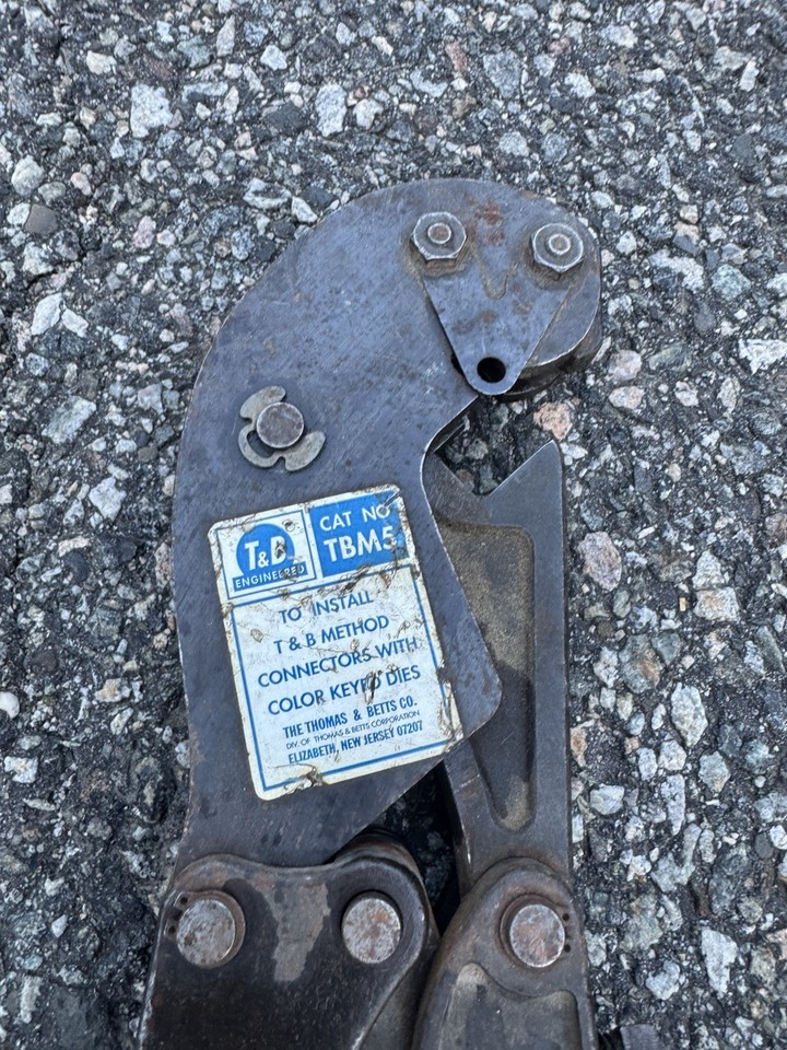 Thomas & Betts TBM5 Compression Lug & Splice Terminal Crimper Tool + 4 ...