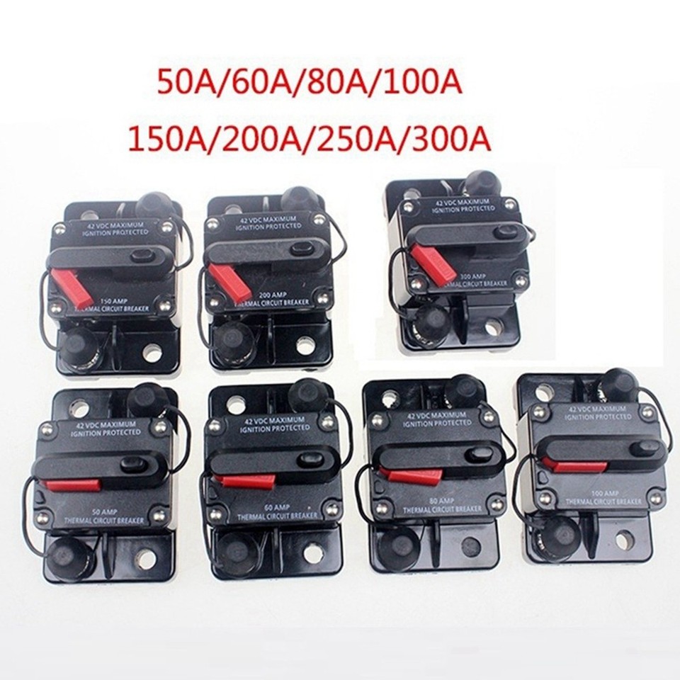 300A Circuit Breaker Dual Battery IP67 12V 24V Fuse Manual Reset ...